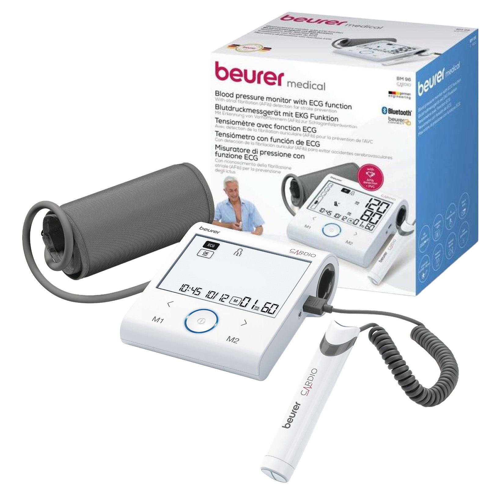 Beurer BM 96 Cardio Blood Pressure Monitor with ECG Function | AFib, A