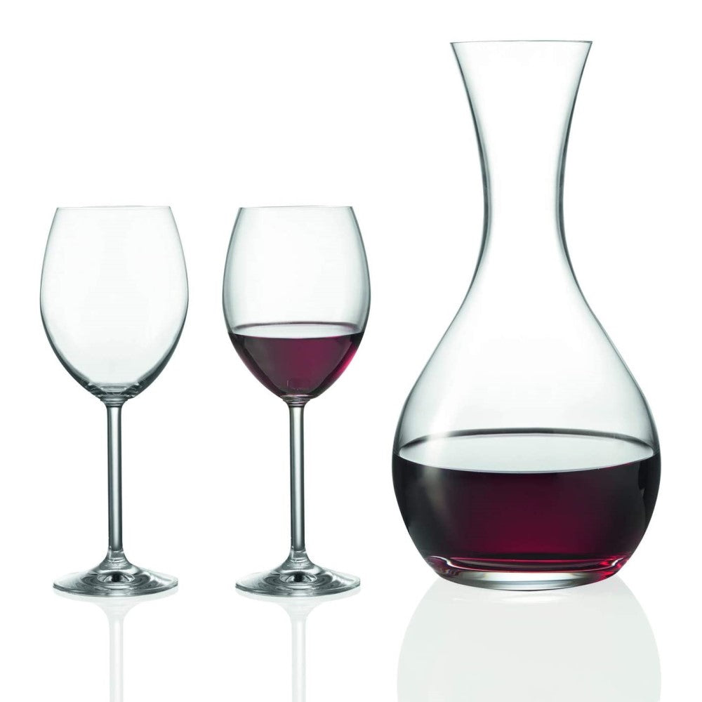 Montana Carafe & Red Wine Glasses Set 1.2L Decanter Jug & 2x 390ml Gla